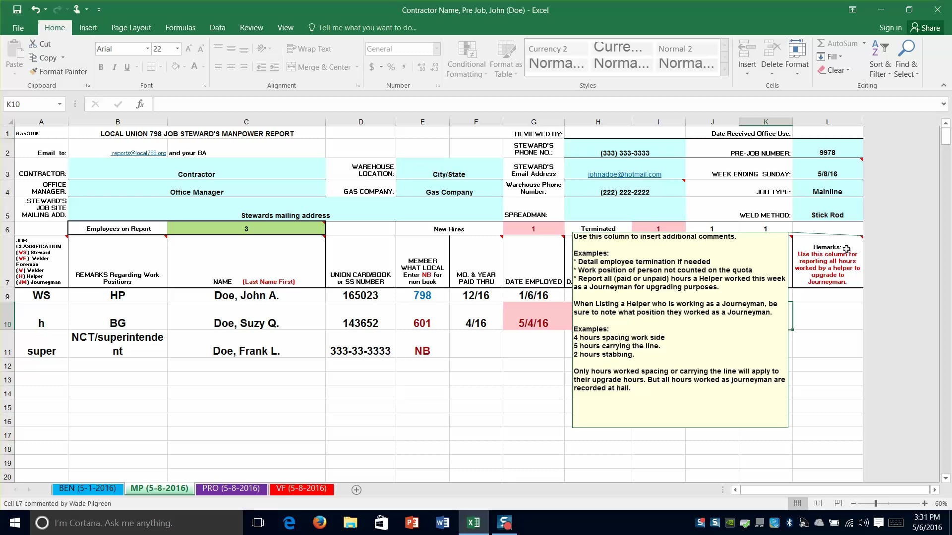 Steward Form Instructions - Manpower Report b on Vimeo