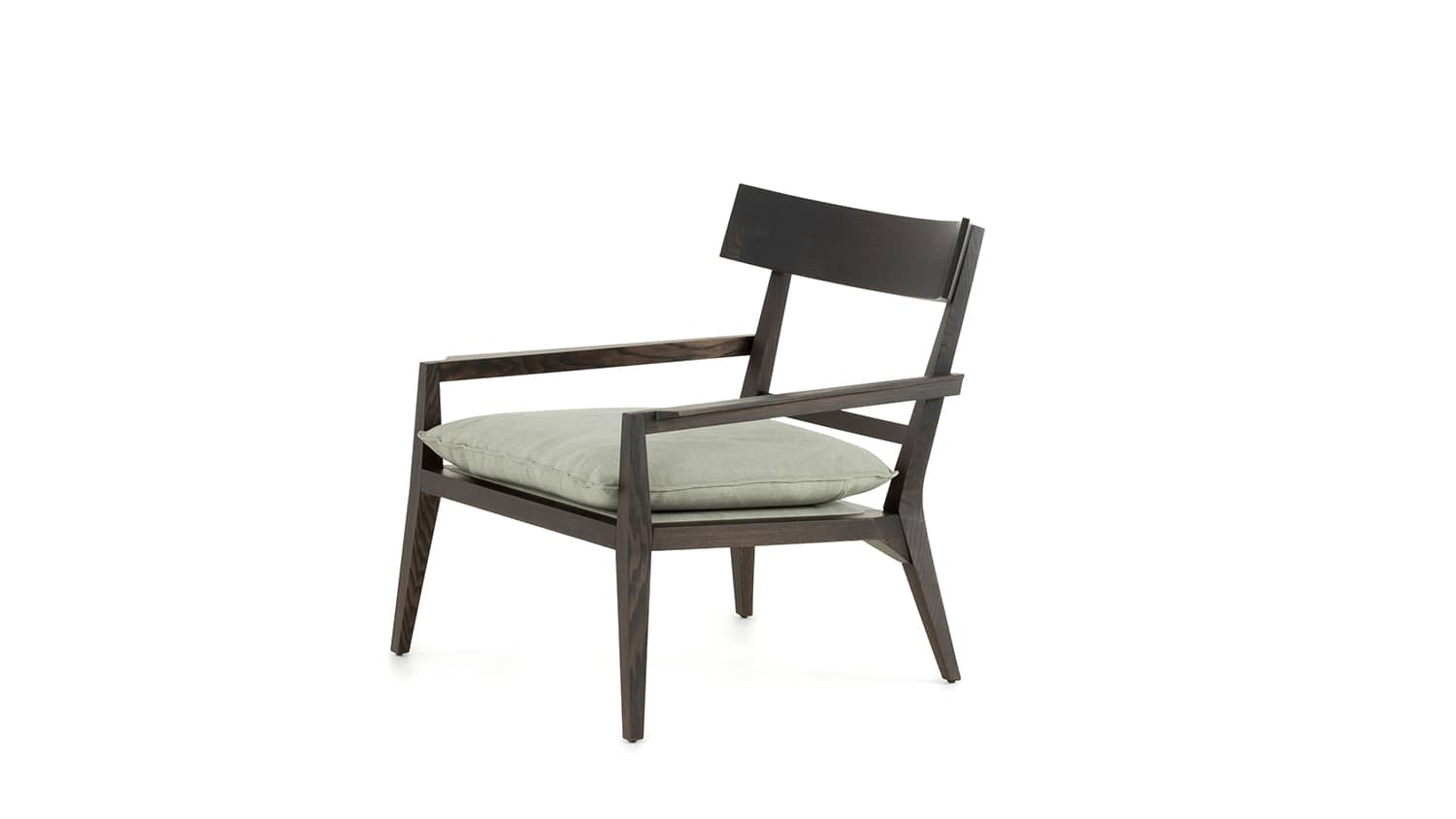 Annette low wooden armchair with cushion on Vimeo