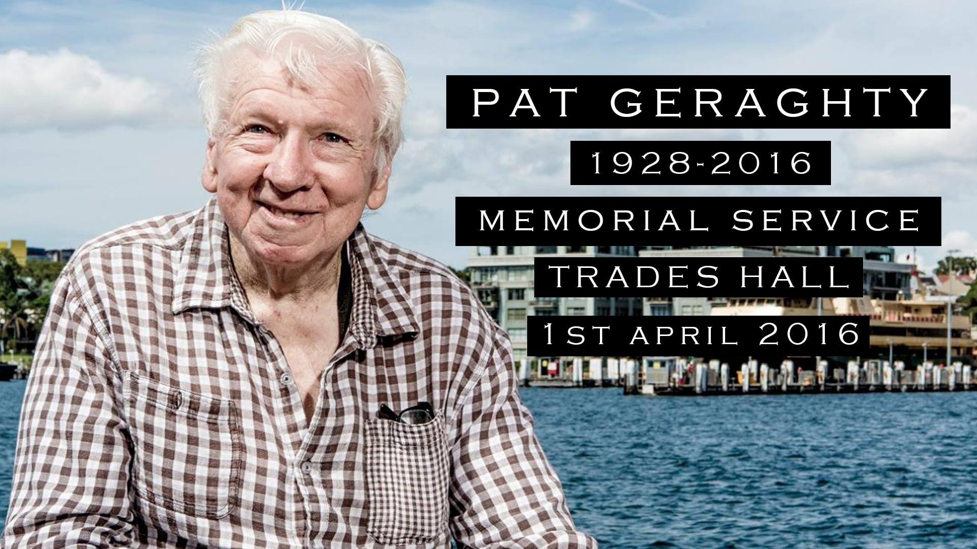 Pat Geraghty Memorial Service on Vimeo