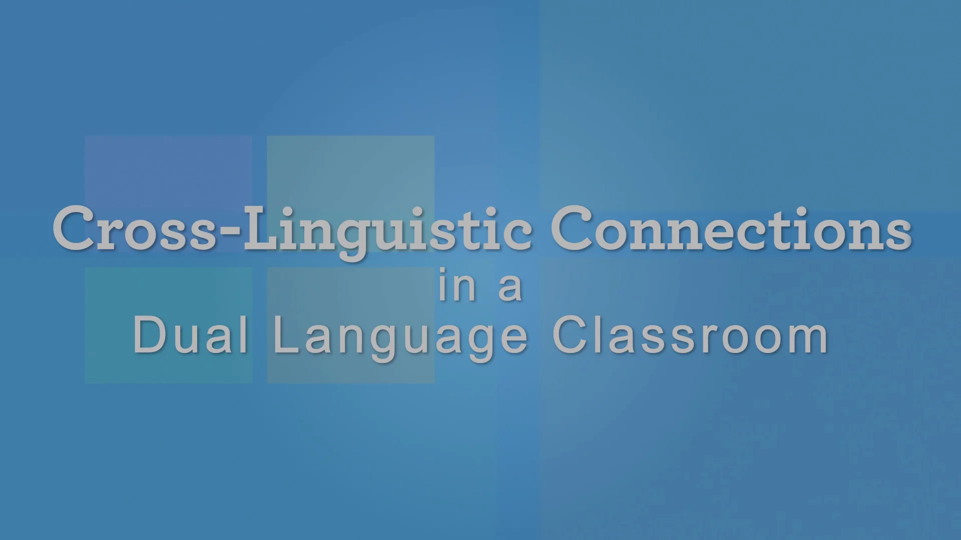 Cross-Linguistic Connections in a Dual Language Classroom on Vimeo