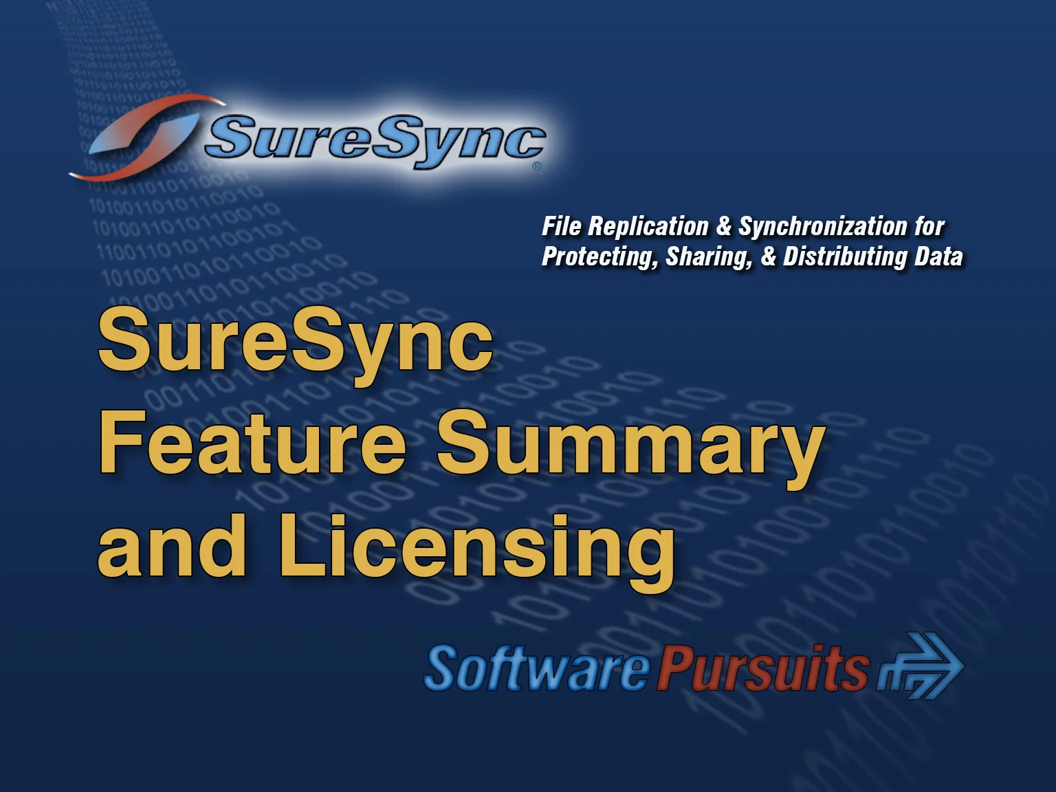 SureSync Feature Summary and Licensing on Vimeo