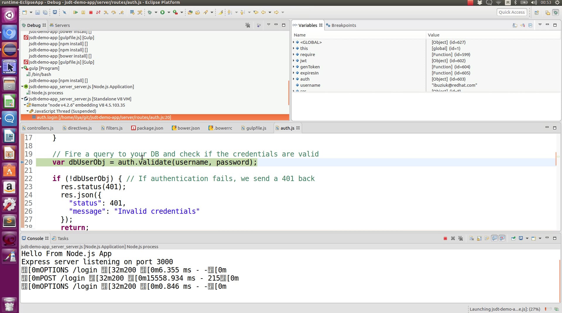 Eclipse Neon - JSDT 2.0 Demo on Vimeo
