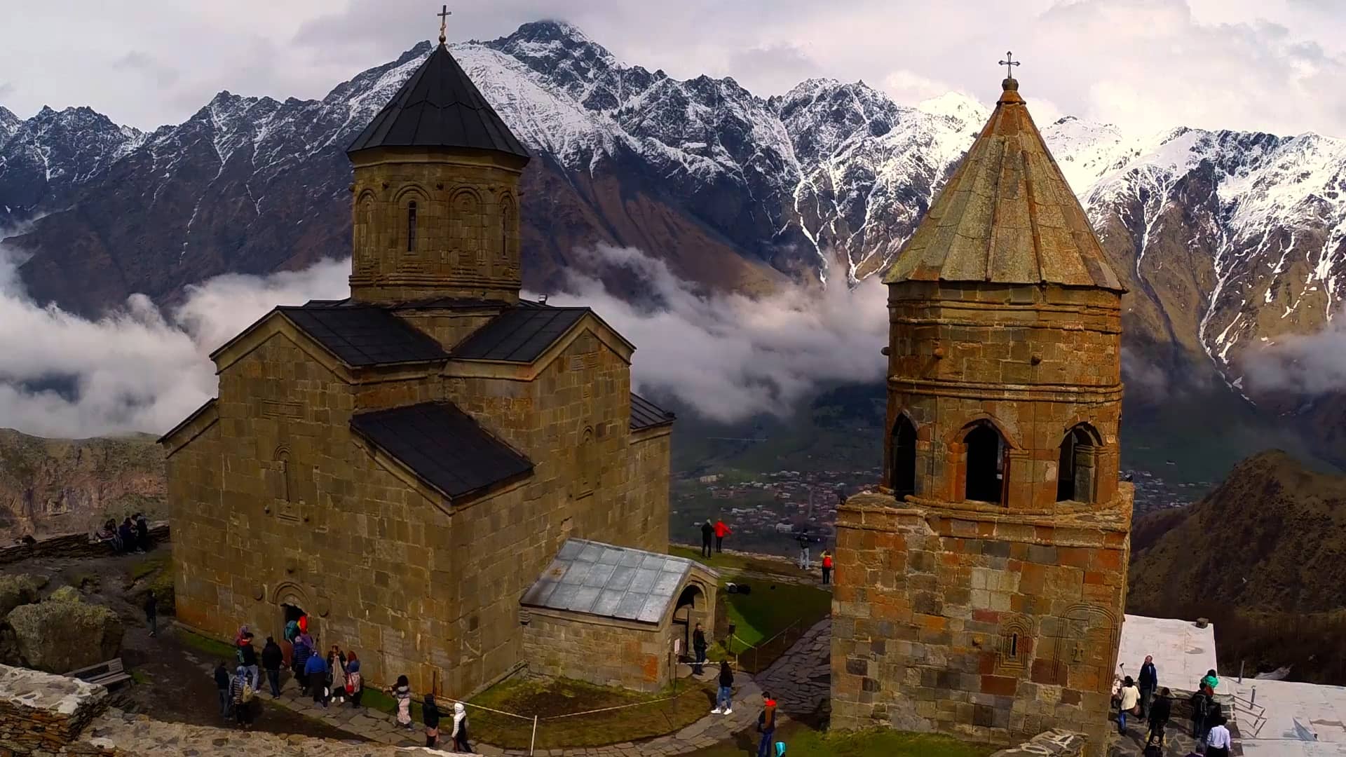 Gergeti's monastery in Kazbegi,Georgia on Vimeo