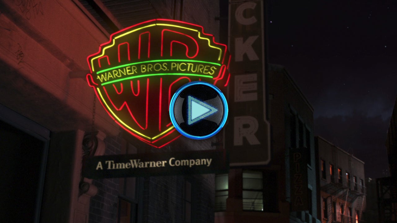 Warner Bros neon sign logo on Vimeo