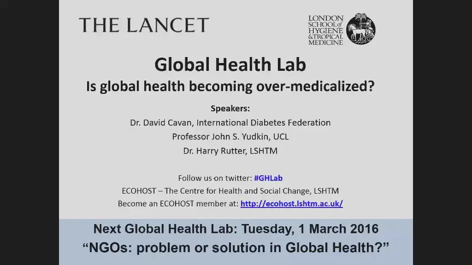 Global Health Lab: Is global health becoming over-medicalized?