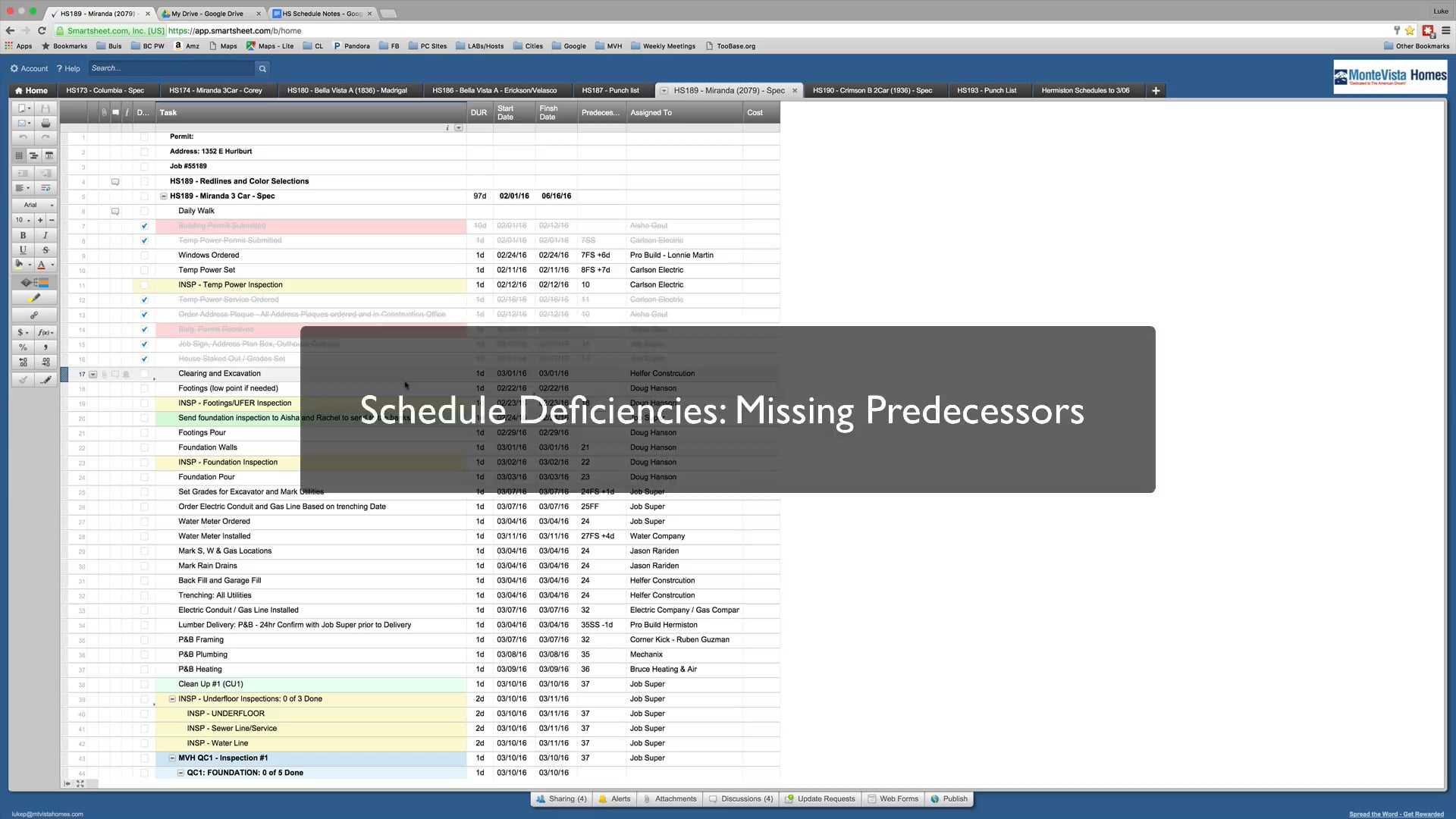 Smartsheet Scheduling Understanding Predecessors on Vimeo