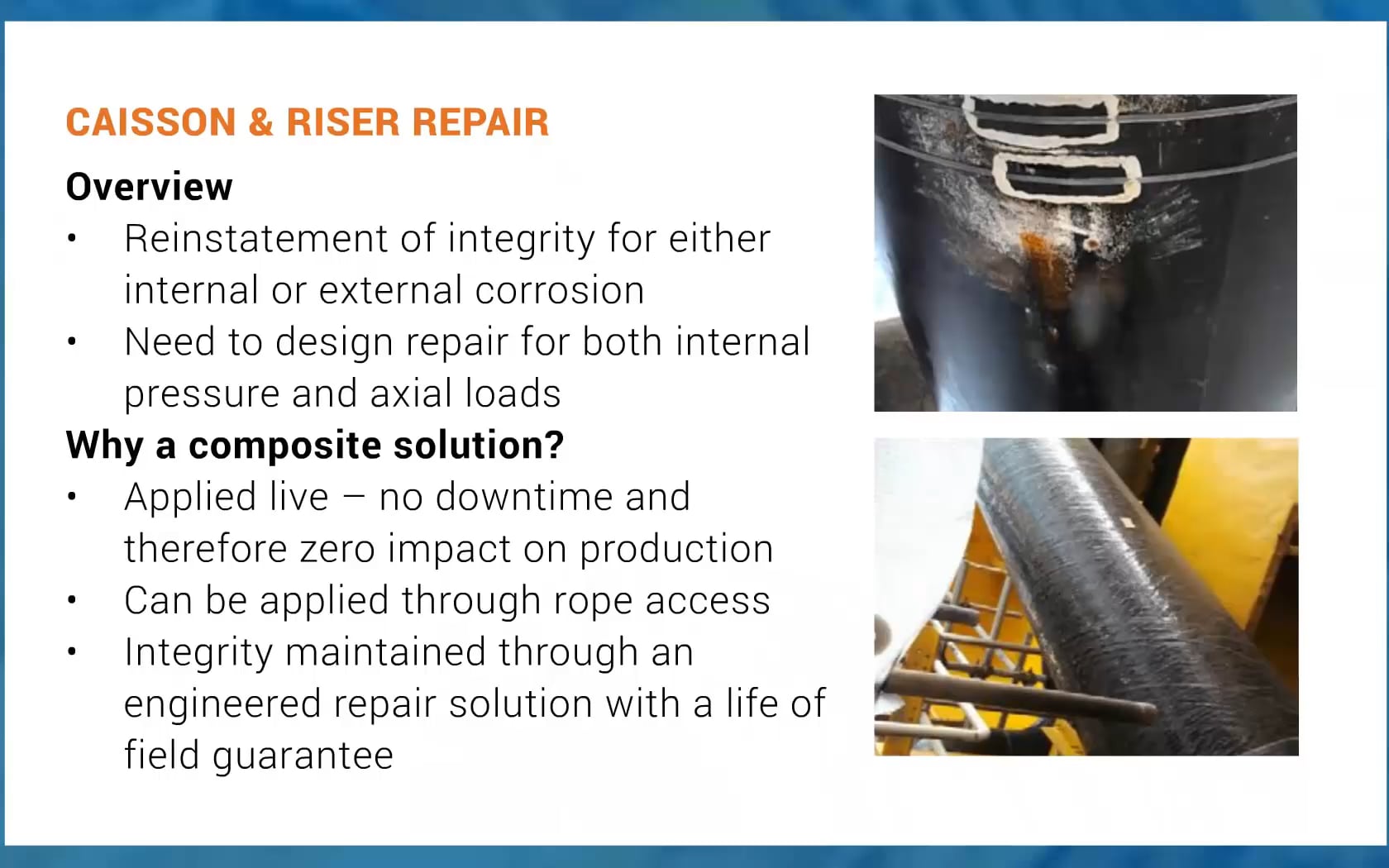 Subsea, Splashzone, and Caisson Repairs on Vimeo