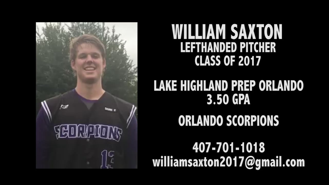 WILLIAM SAXTON 6/8/16 Pitching Video on Vimeo