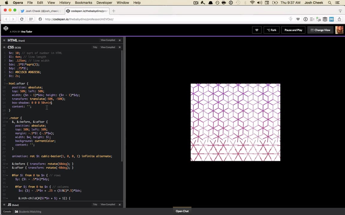 Ana Tudor Live Coding on Vimeo