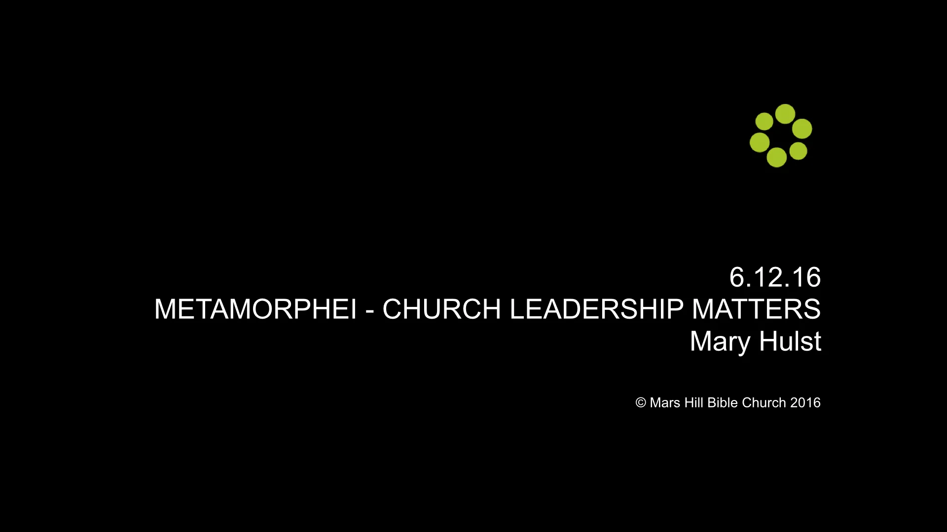 061216 - Mary Hulst on Vimeo