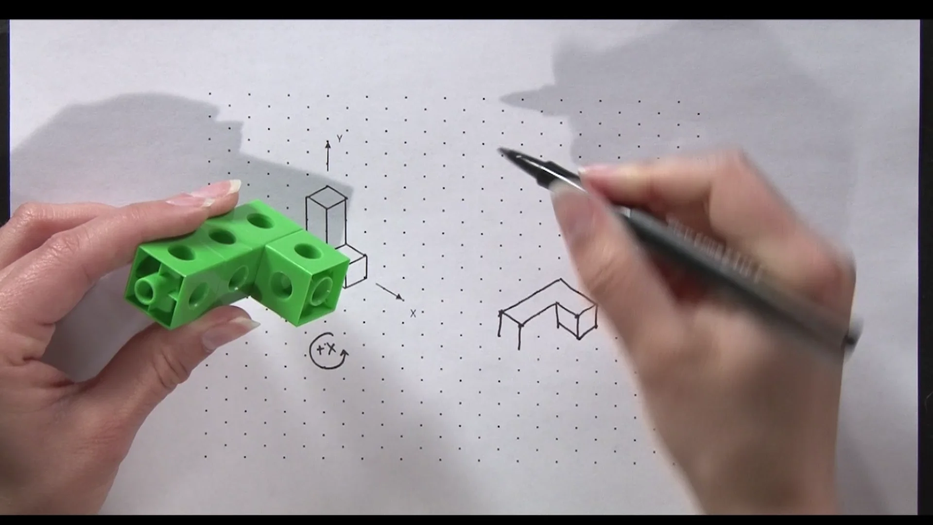 Developing Spatial Thinking Teaching & Learning Video Resources - Sketching Positive X Axis ...