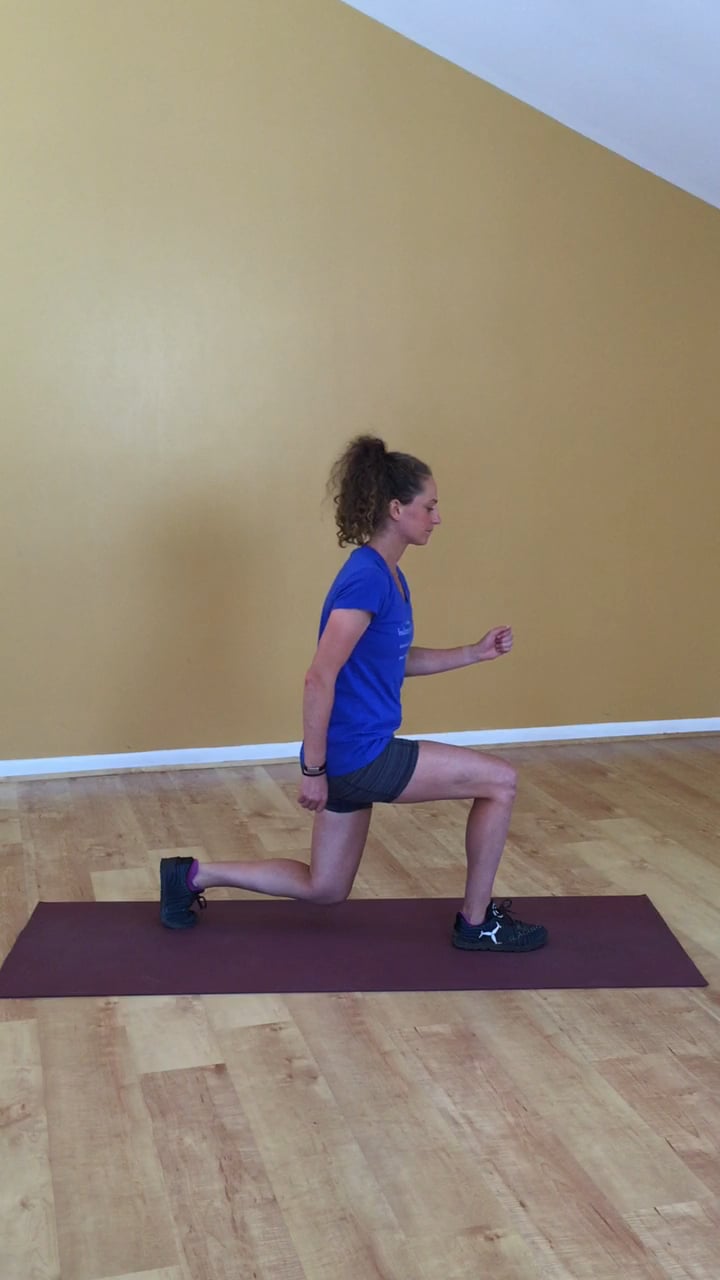 Hamstring Return to Running Progression - Jumping Lunge on Vimeo
