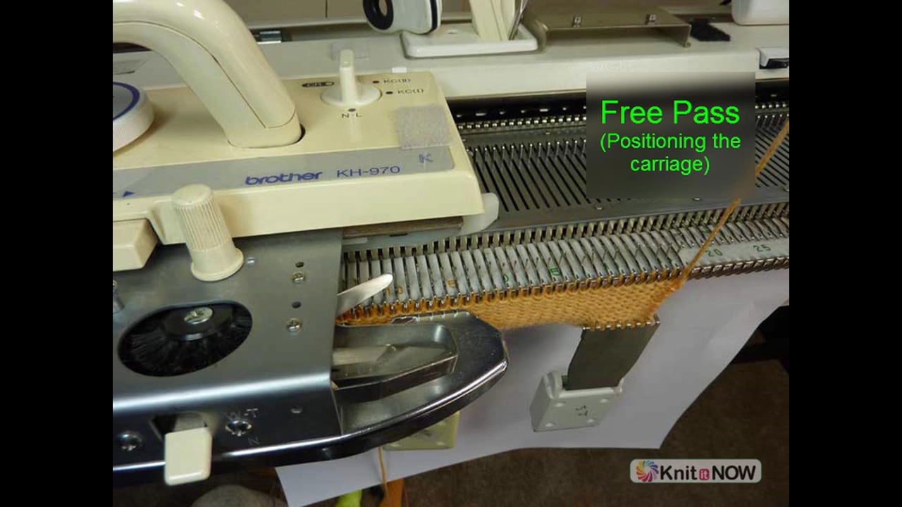 Free Pass (Position the carriage) | Machine Knitting Tutorial