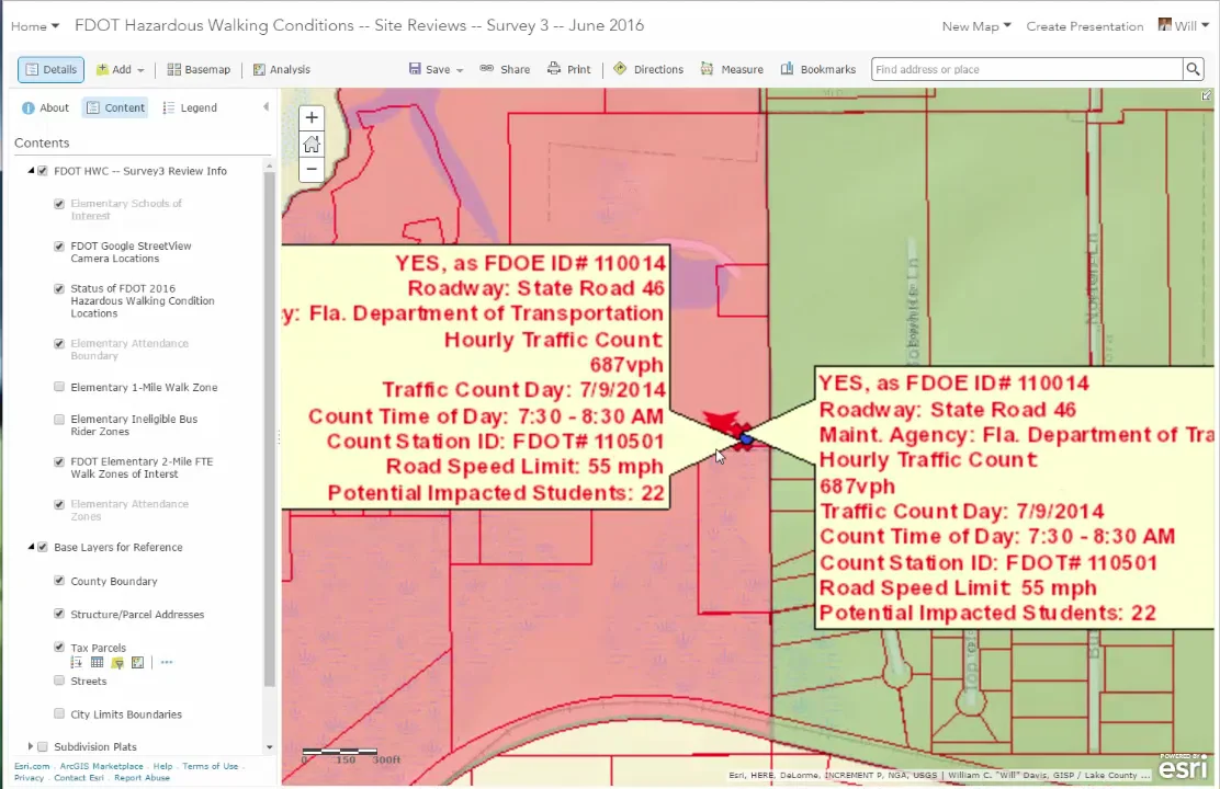 FDOT Hazardous Walking Conditions Interactive Web Map Tutorial on Vimeo