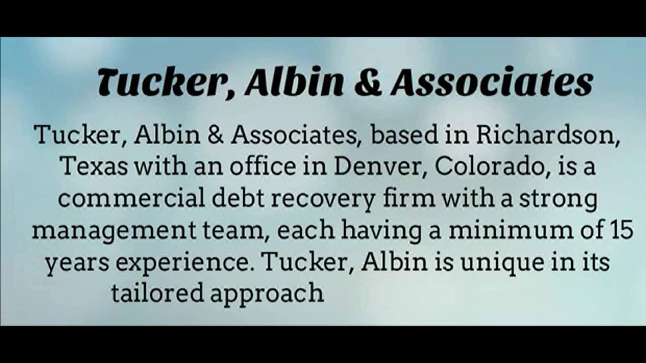 Tucker%2C Albin %26 Associates (1)_1 on Vimeo