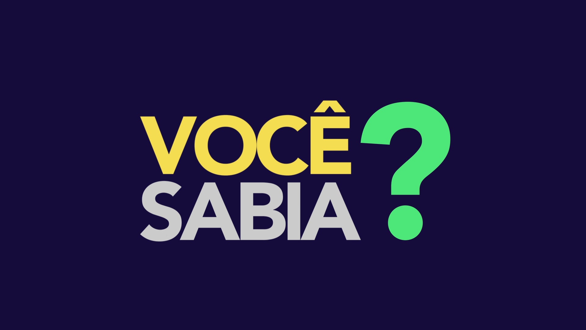 Vinheta - Você Sabia? on Vimeo