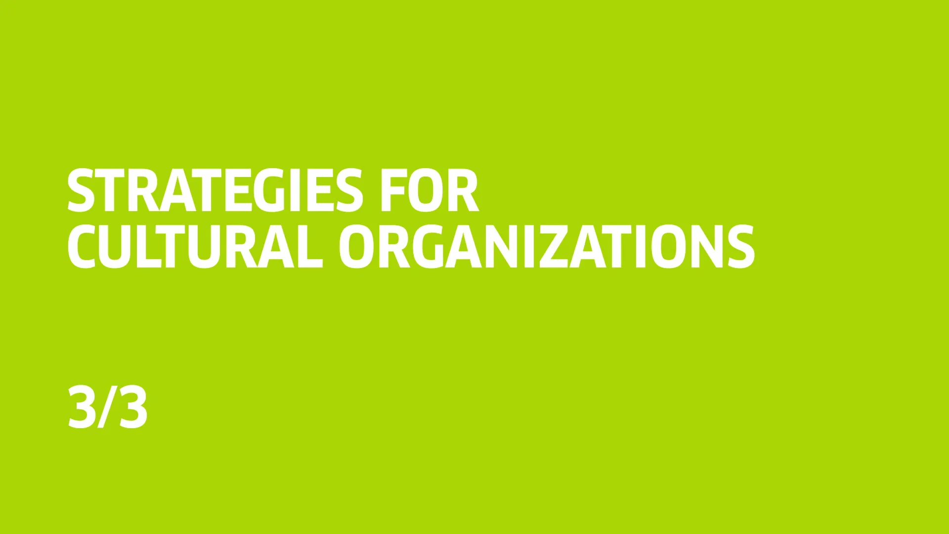 Yemisi Mokuolu 3/3 - Strategies for cultural organizations on Vimeo