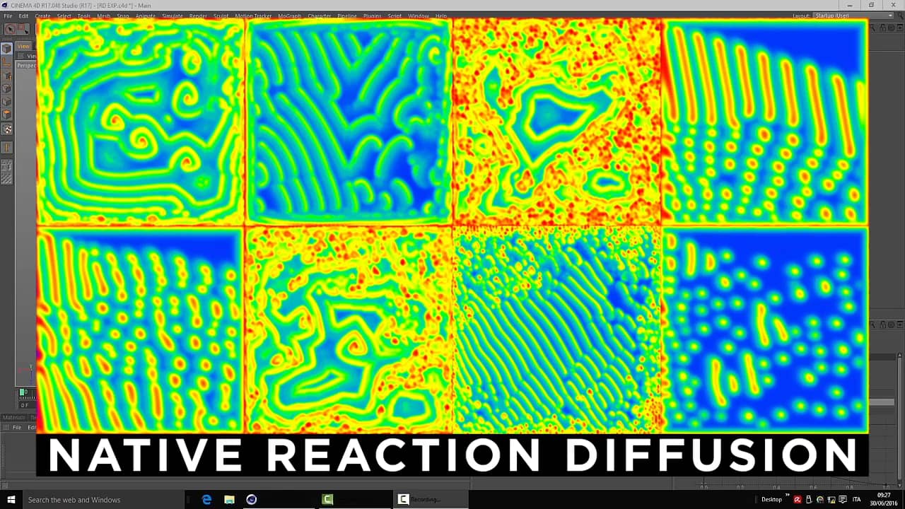 C4D tip - Native Reaction Diffusion on Vimeo