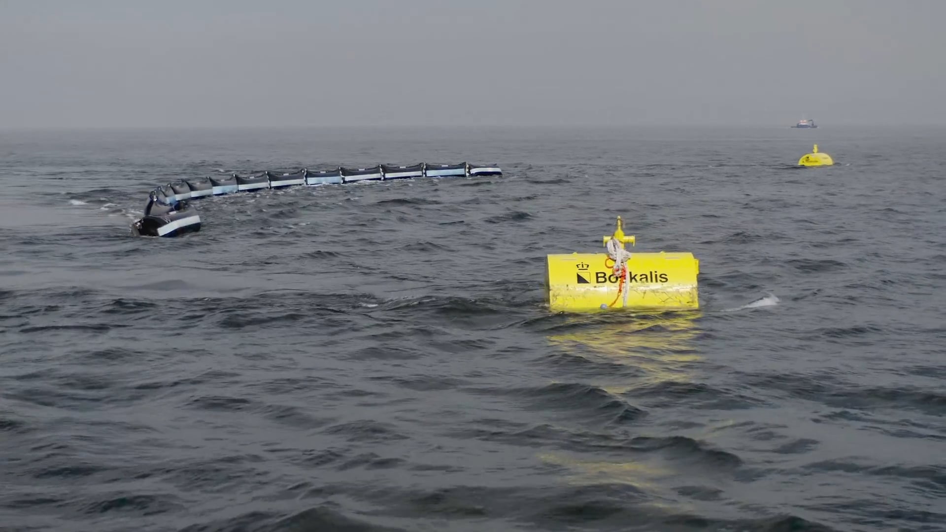 Ocean Cleanup – Phase 1 & 2 prototype installation by Boskalis on Vimeo