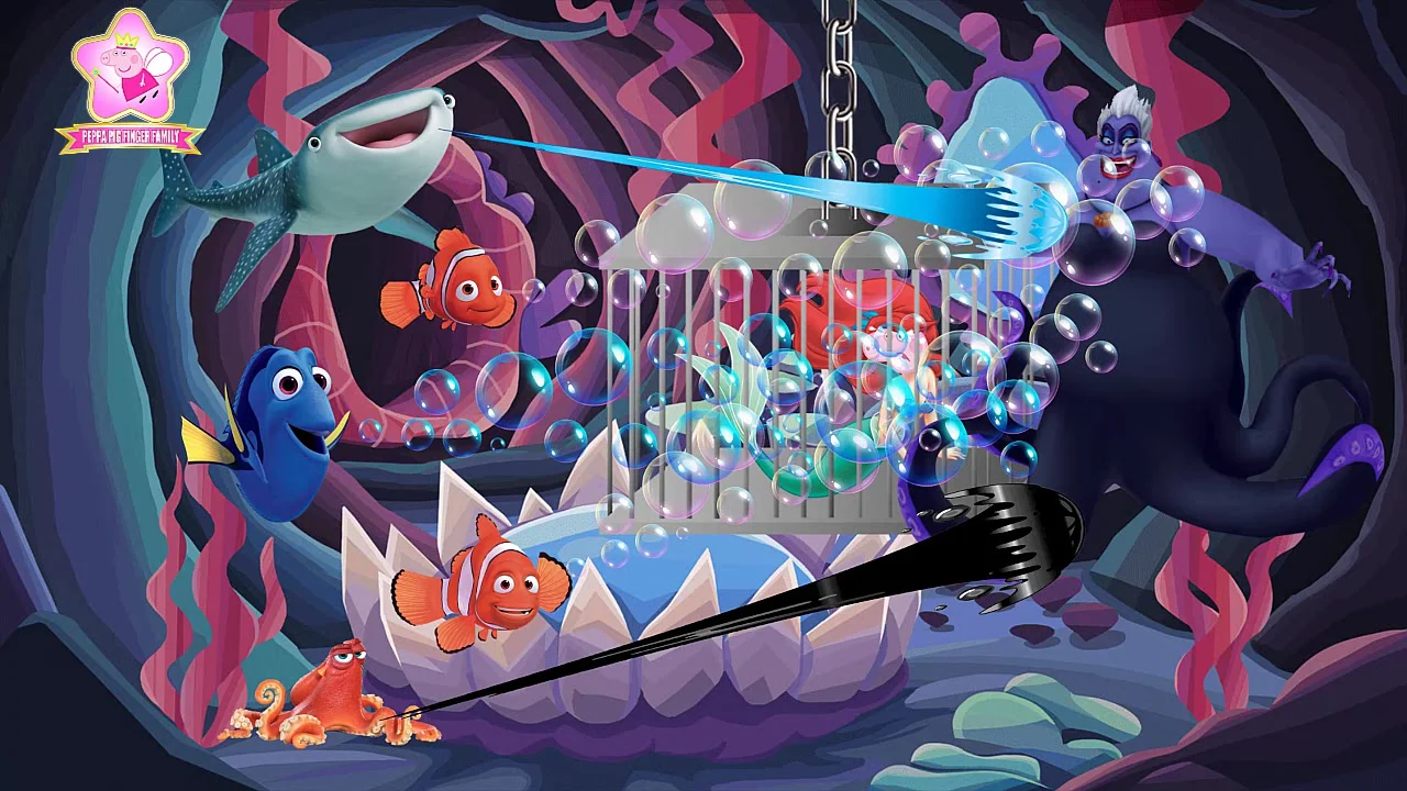 Peppa Pig Finding Dory vs Ursula Finger Family - Nursery Rhymes For ...