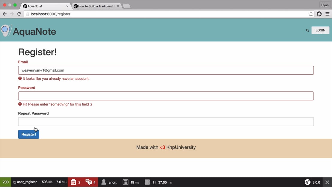 Validation Groups Conditional Validation Symfony 3 Security Beautiful Authentication