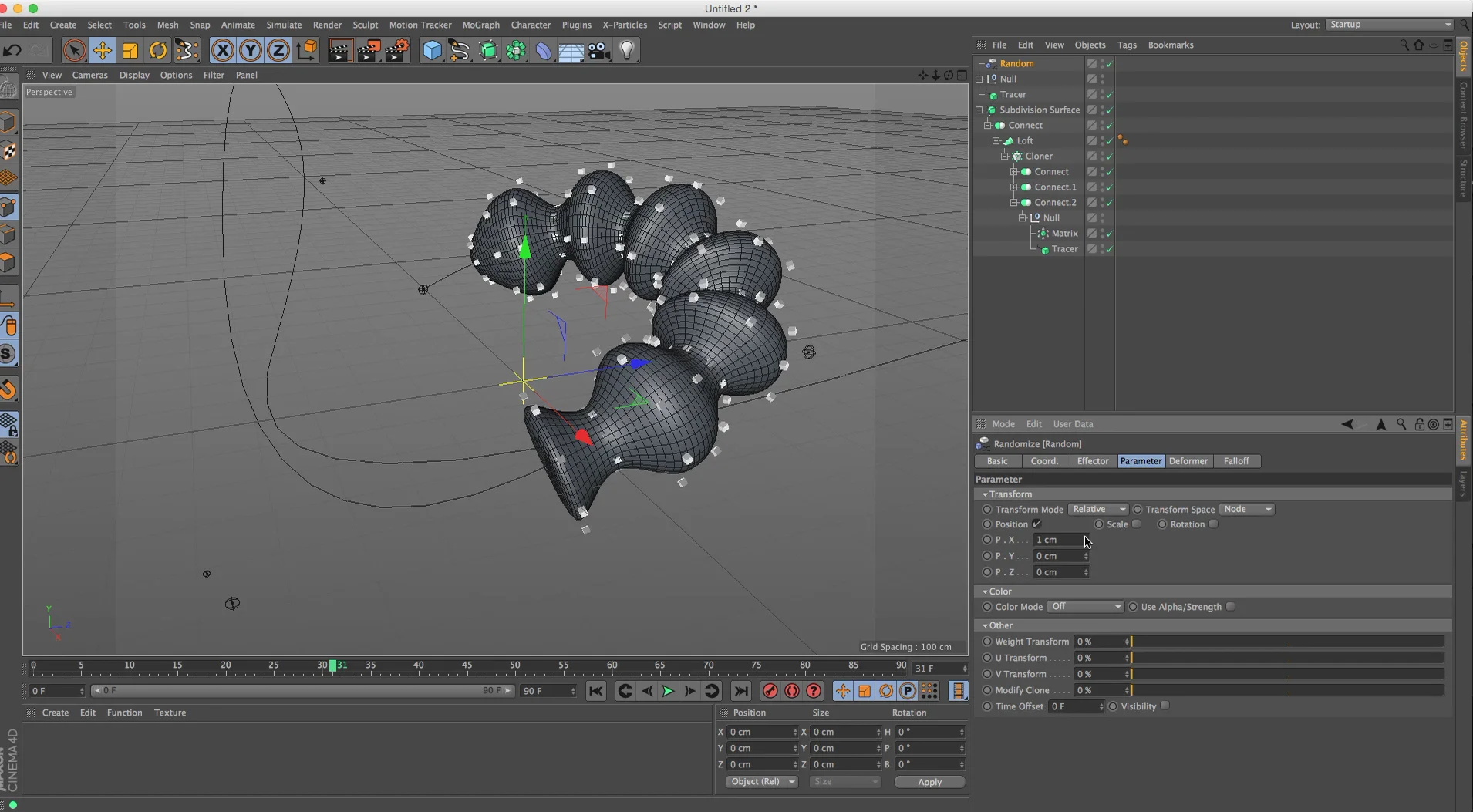 C4D silent tip 6: Modelling sweeps with mograph, loft and connect on Vimeo