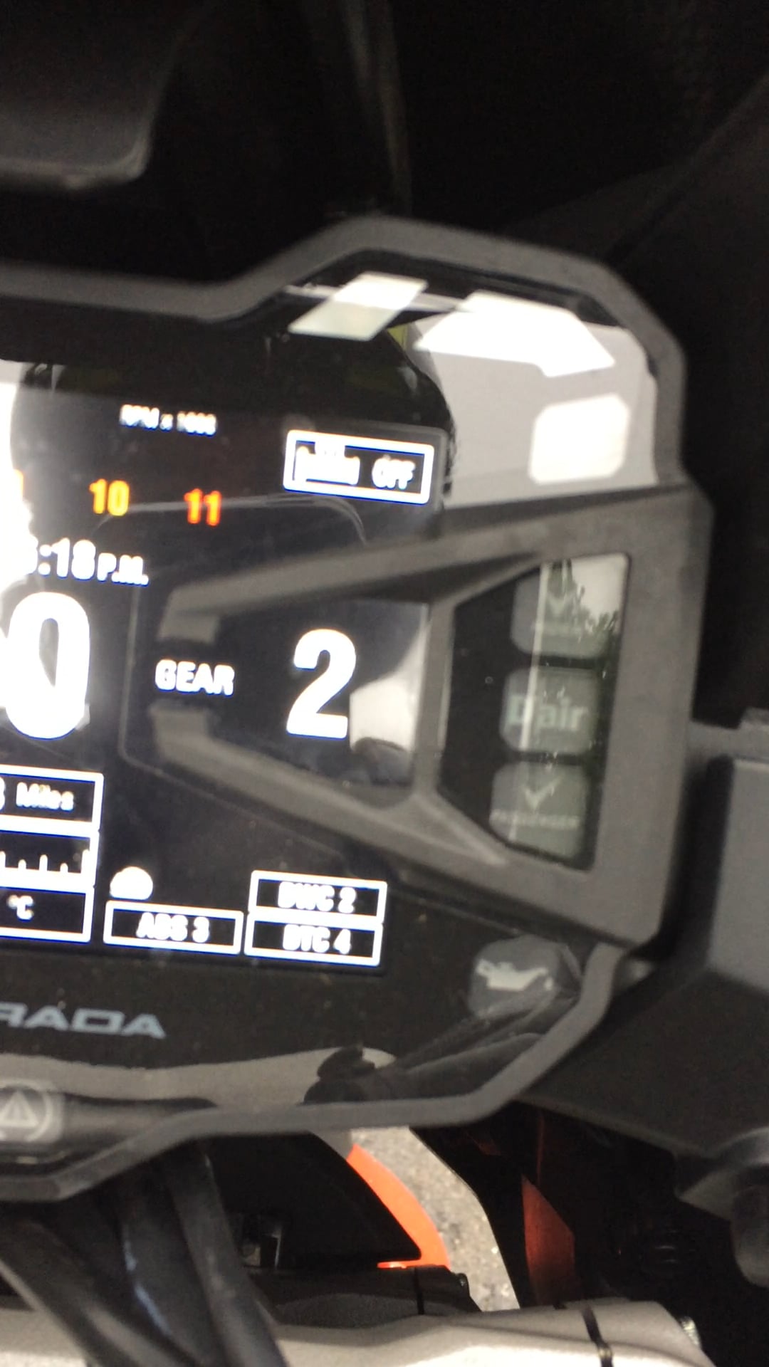 Ducati Multistrada gear position indicator fault on Vimeo