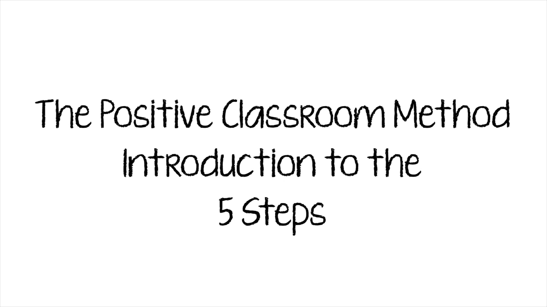 Introduction to the Positive Classroom Method Training Course on Vimeo