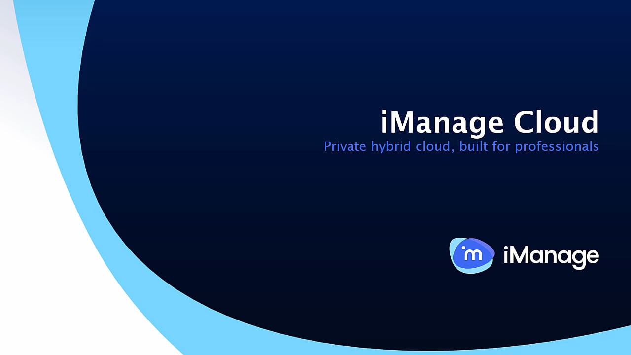 iManage Cloud Demo on Vimeo
