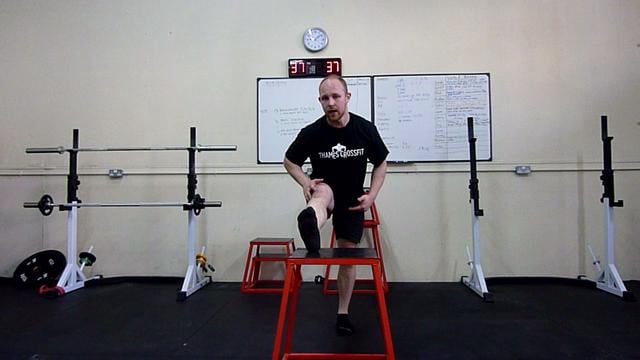 3D Hamstring stretches on a box on Vimeo