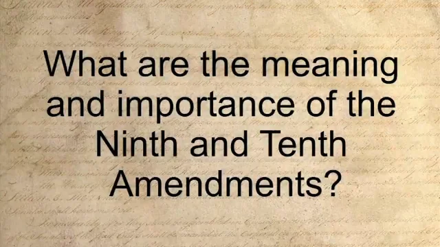 Tenth Amendment Meaning