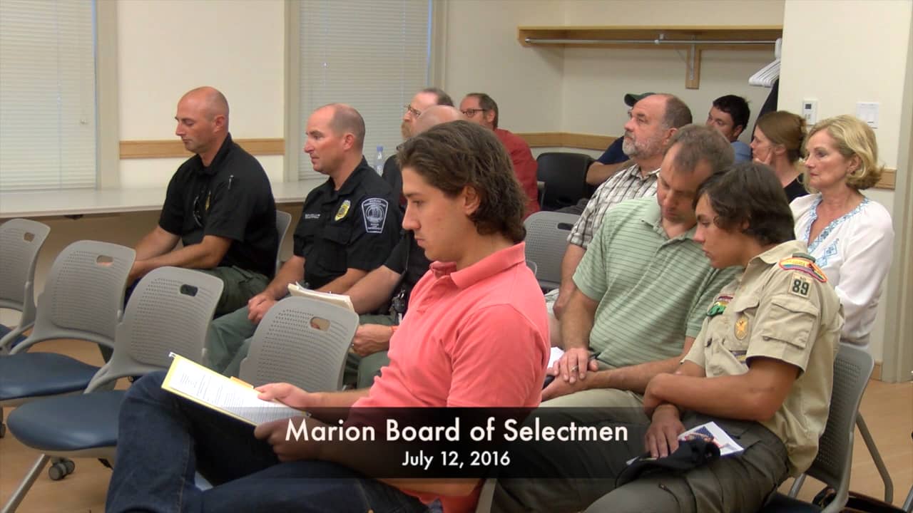 Marion Board of Selectmen - July 12, 2016 on Vimeo