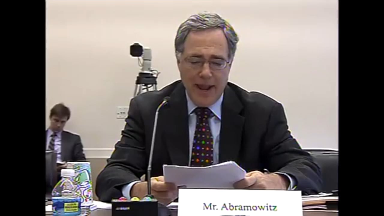 David Abramowitz Testimony Before the Committee on Foreign Affairs on Vimeo