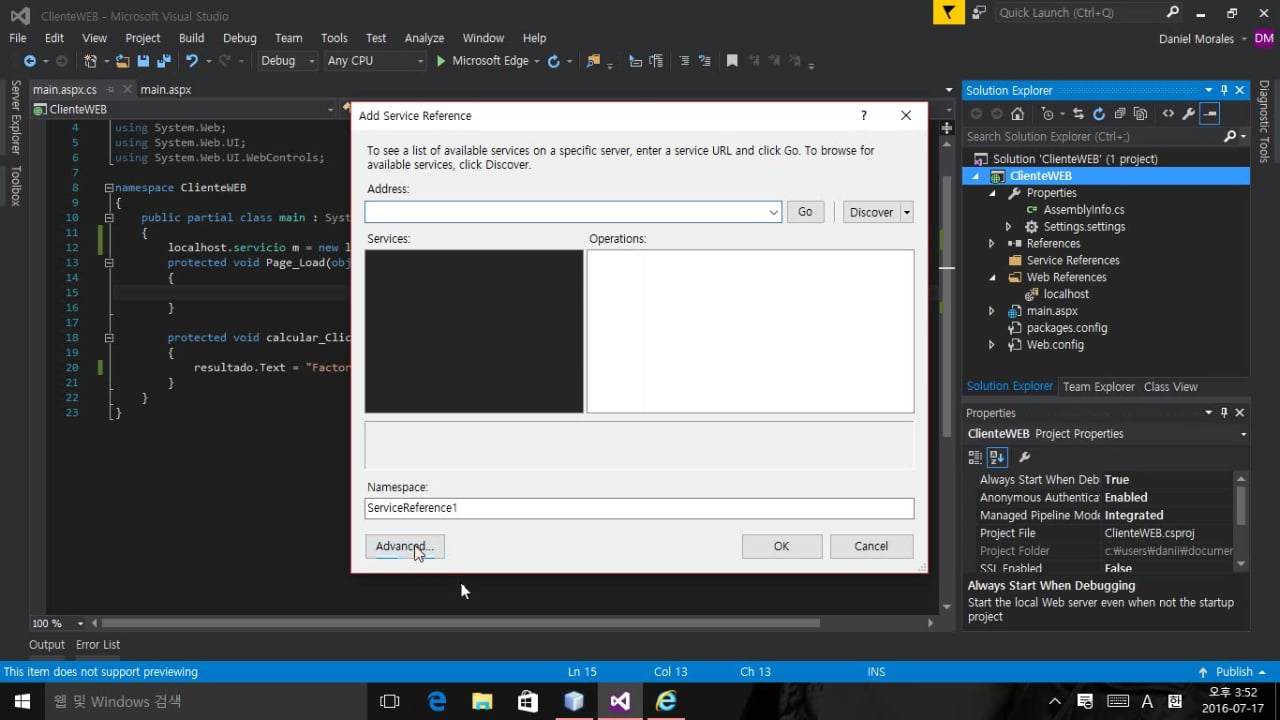 WebService en JAVA con cliente C# en 2min on Vimeo