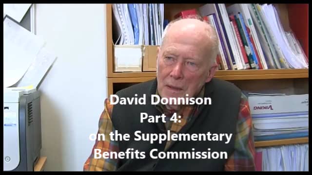 David Donnison on being Chair of the Supplementary Benefits Commission ...