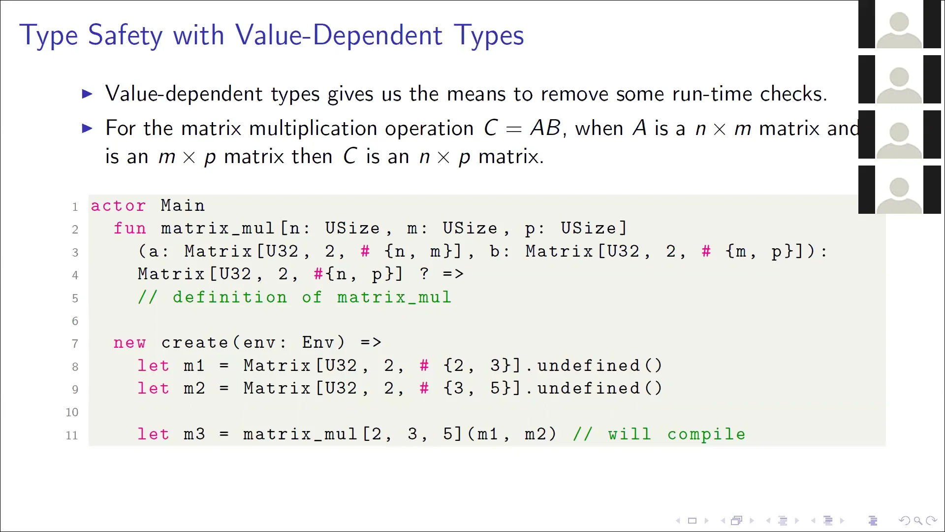 Pony VUG #4: Luke Cheeseman: Simple Value-Dependent Types In Pony on Vimeo