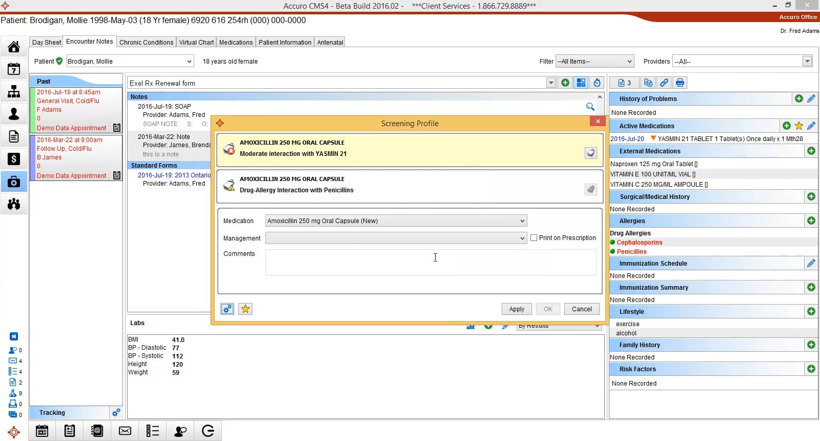 Accuro®EMR: Prescription Interaction Management - Settings on Vimeo