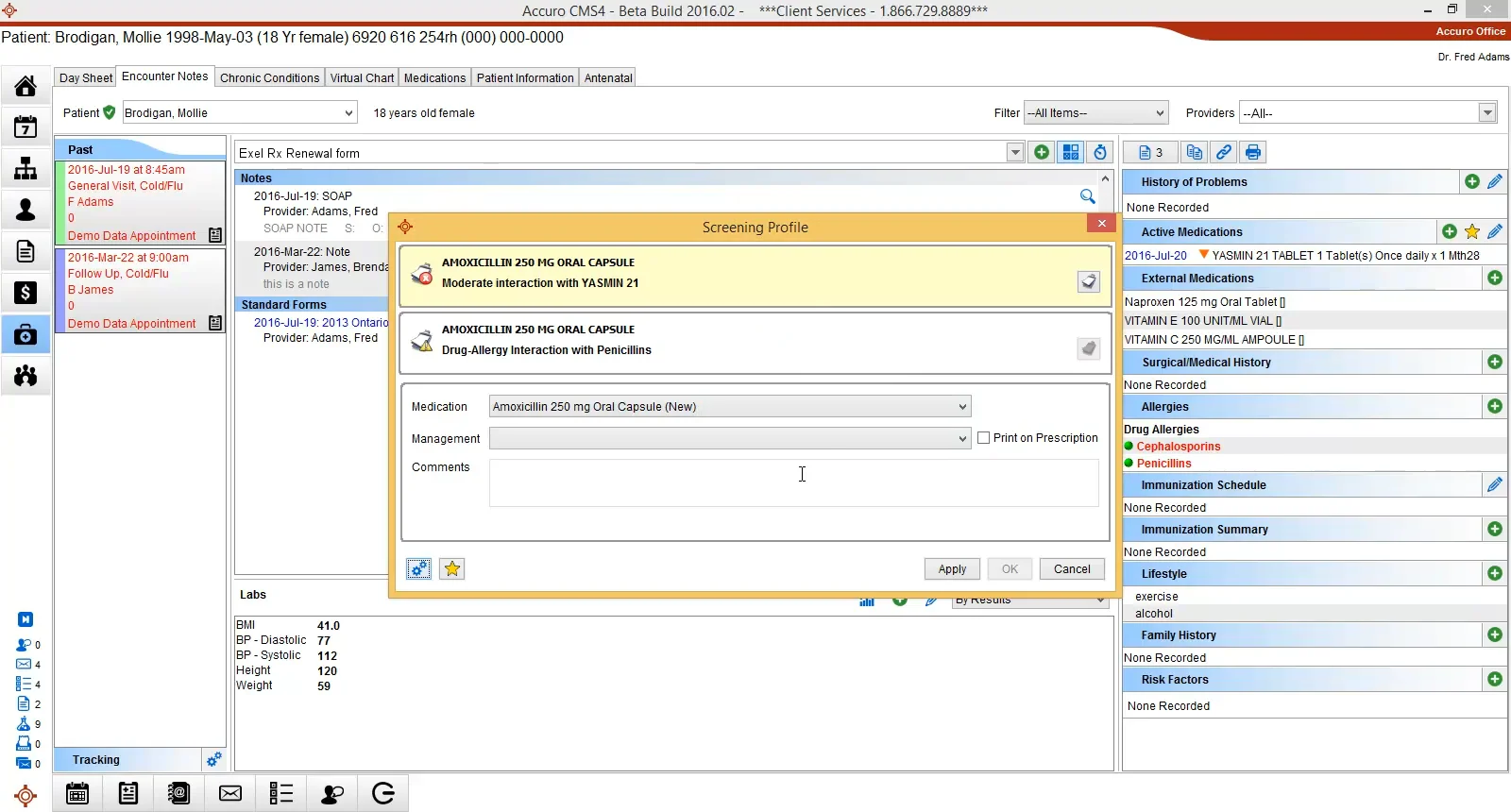 Accuro®EMR: Prescription Interaction Management - Settings on Vimeo