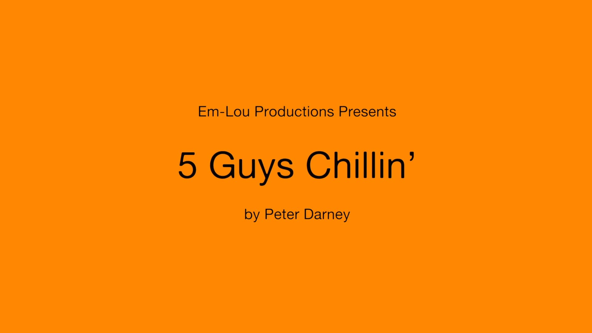 5 Guys Chillin' SoHo Playhouse Sep 27th-Oct 9th, Kings Head Theatre ...