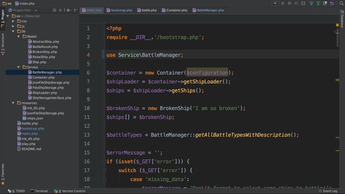 Autoloading Awesomeness > OOP (course 4): Static methods, Namespaces, Exceptions & Traits! Woh ...