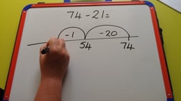 Using An Empty Number Line To Take Away Two Digit Numbers On Vimeo