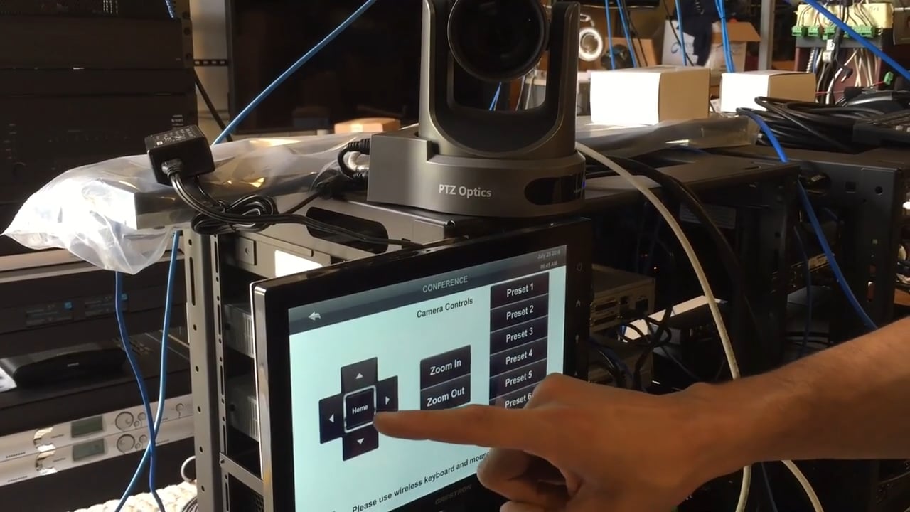Crestron Touch Panel Control for a PTZOptics Camera on Vimeo