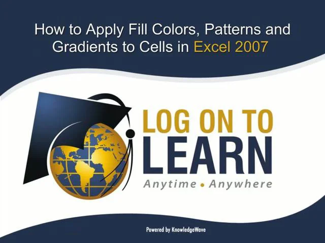 How to Apply Fill Colors, Patterns & Gradients to Cells in Excel 2007 ...