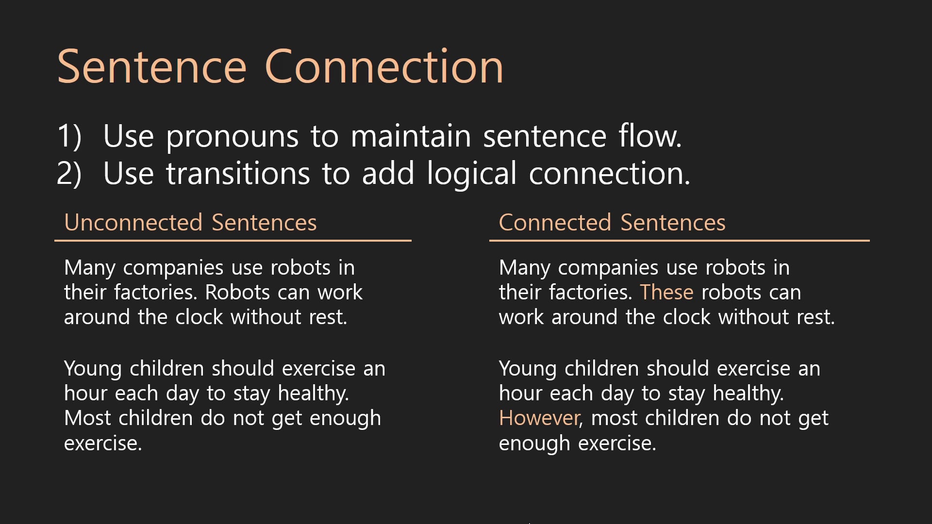 Sentence Connection on Vimeo
