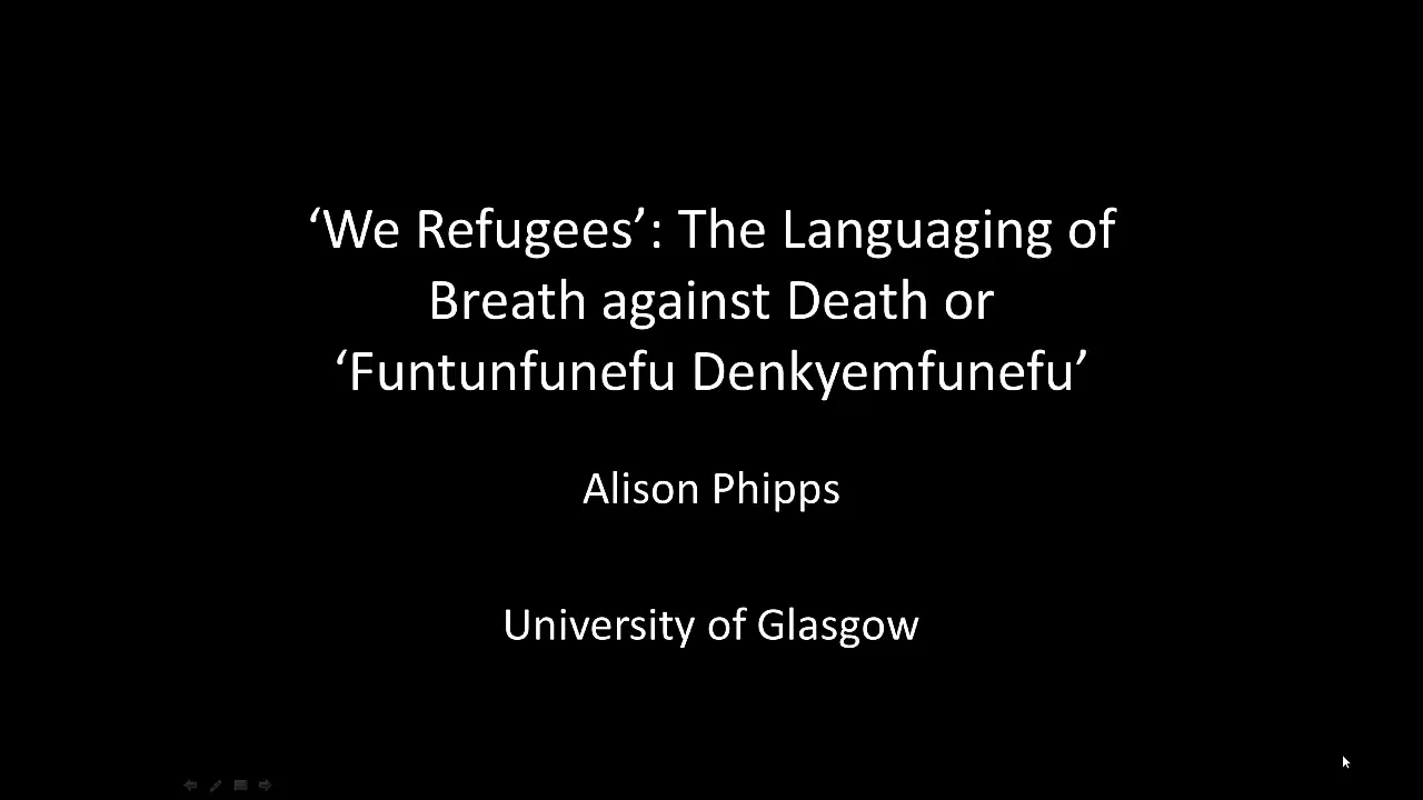 GSA Public Lecture: Prof Alison Phipps, 28 Jul 2016 on Vimeo