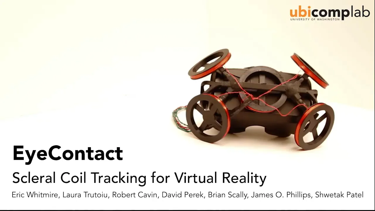 EyeContact: Scleral Coil Eye Tracking for Virtual Reality on Vimeo