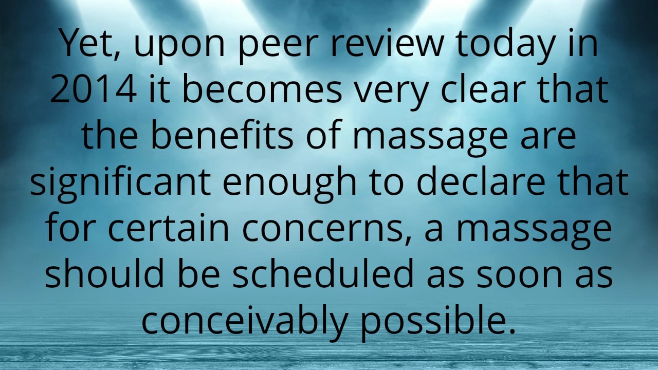Benefits Of Massage Therapy On Vimeo
