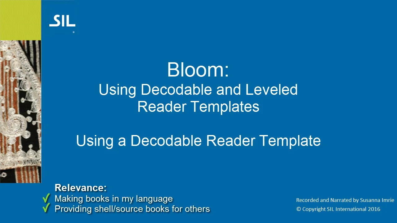 Using Decodable or Leveled Reader Templates - Bloom: Using Decodable ...