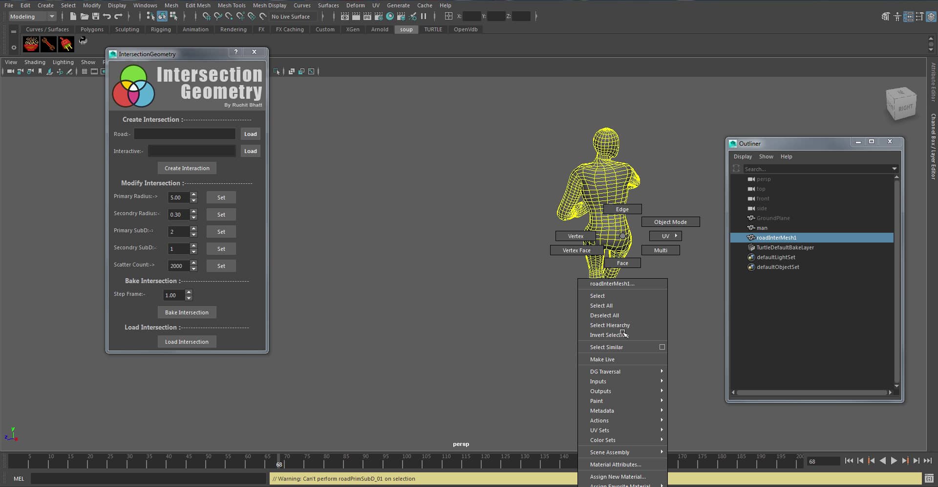 Maya SOuP Intersect Geo Script on Vimeo