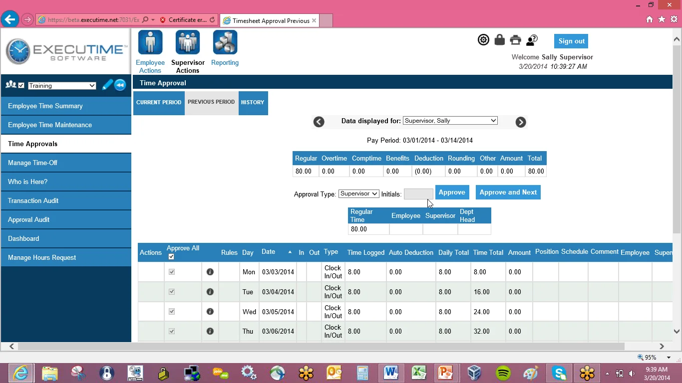 Executime :: Manager or Supervisor Training Video on Vimeo